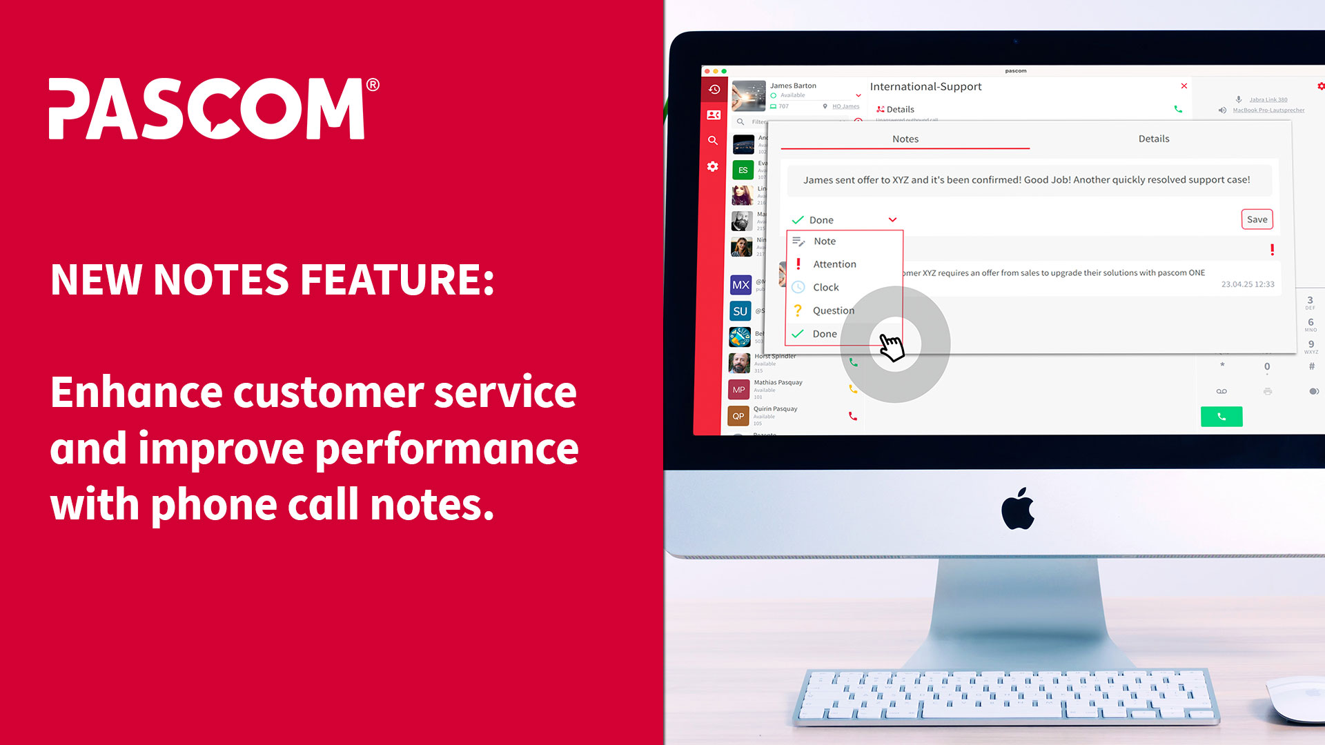 New Feature: Add notes to phone calls